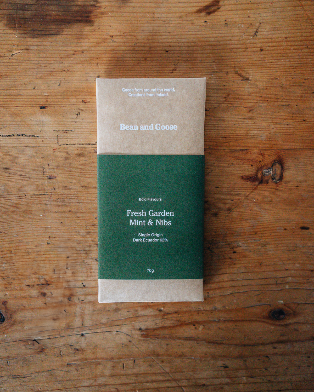 Bean & Goose Fresh Garden Mint & Nibs Dark Chocolate | Field Day Ireland